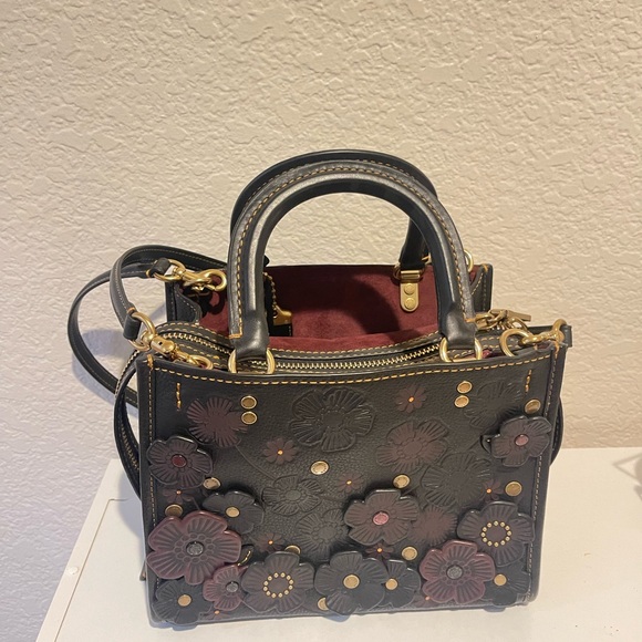 Coach | Bags | Coach Black Satchel With Structured Design And Top ...